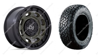 16" Black Atlas Alloy Wheels Mercedes Sprinter 6x130 + All Terrain ...