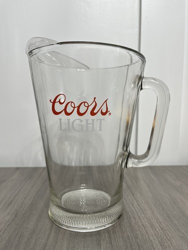 Vintage Glass Coors Light 9” Tall Pitcher Heavy Duty EUC | eBay