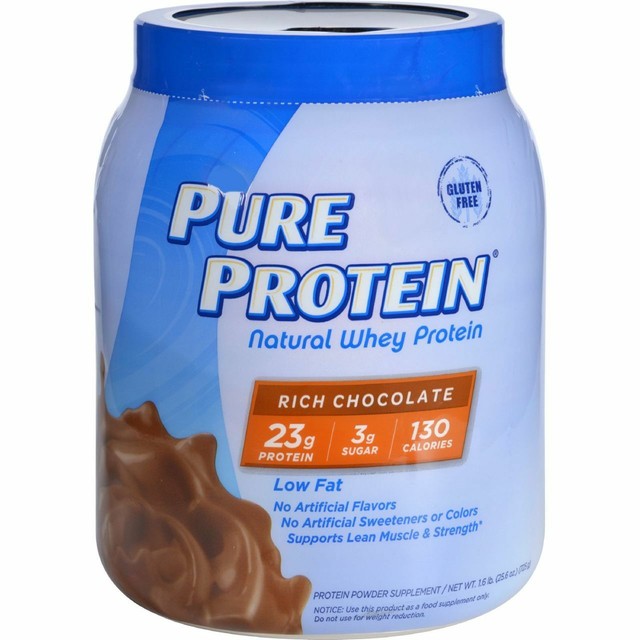 Pure Protein Natural Whey Powder - Rich Chocolate 1.6 Pounds ...
