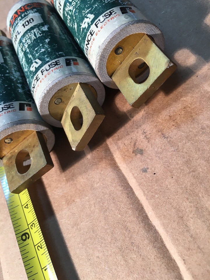 Lot of 3) Reliance RFL100 -- 750V Rectifier Fuse 100 Amp ABB | eBay