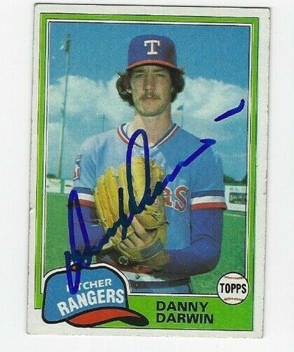 Danny Darwin Autographed 1981 Topps Signed Baseball Card #22 Texas ...