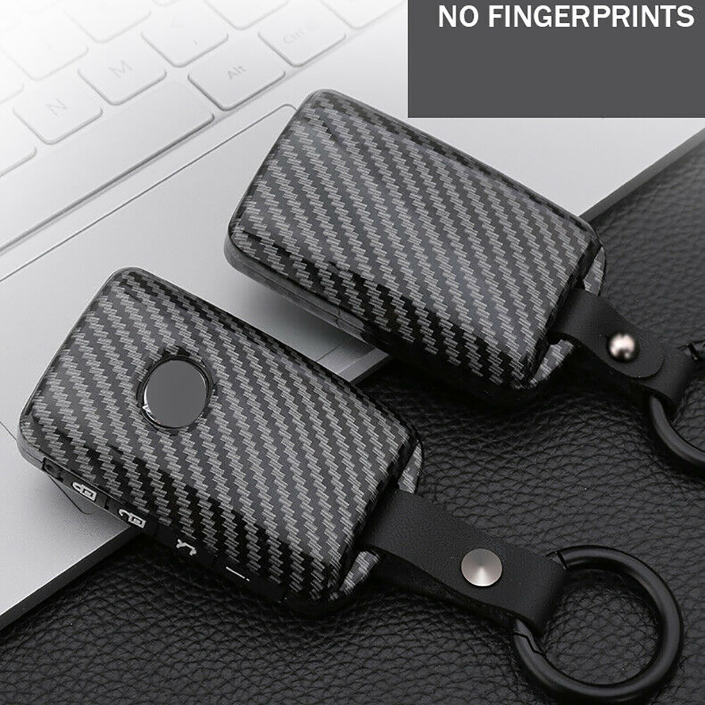 Carbon Fiber 4 Button Car Key Fob Case Cover Shell For Mazda 3 6 CX-9 ...