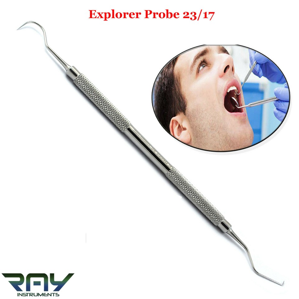 New 5 X Double Ended Probe 23/17A Dentistry Dental Examination Explorer ...