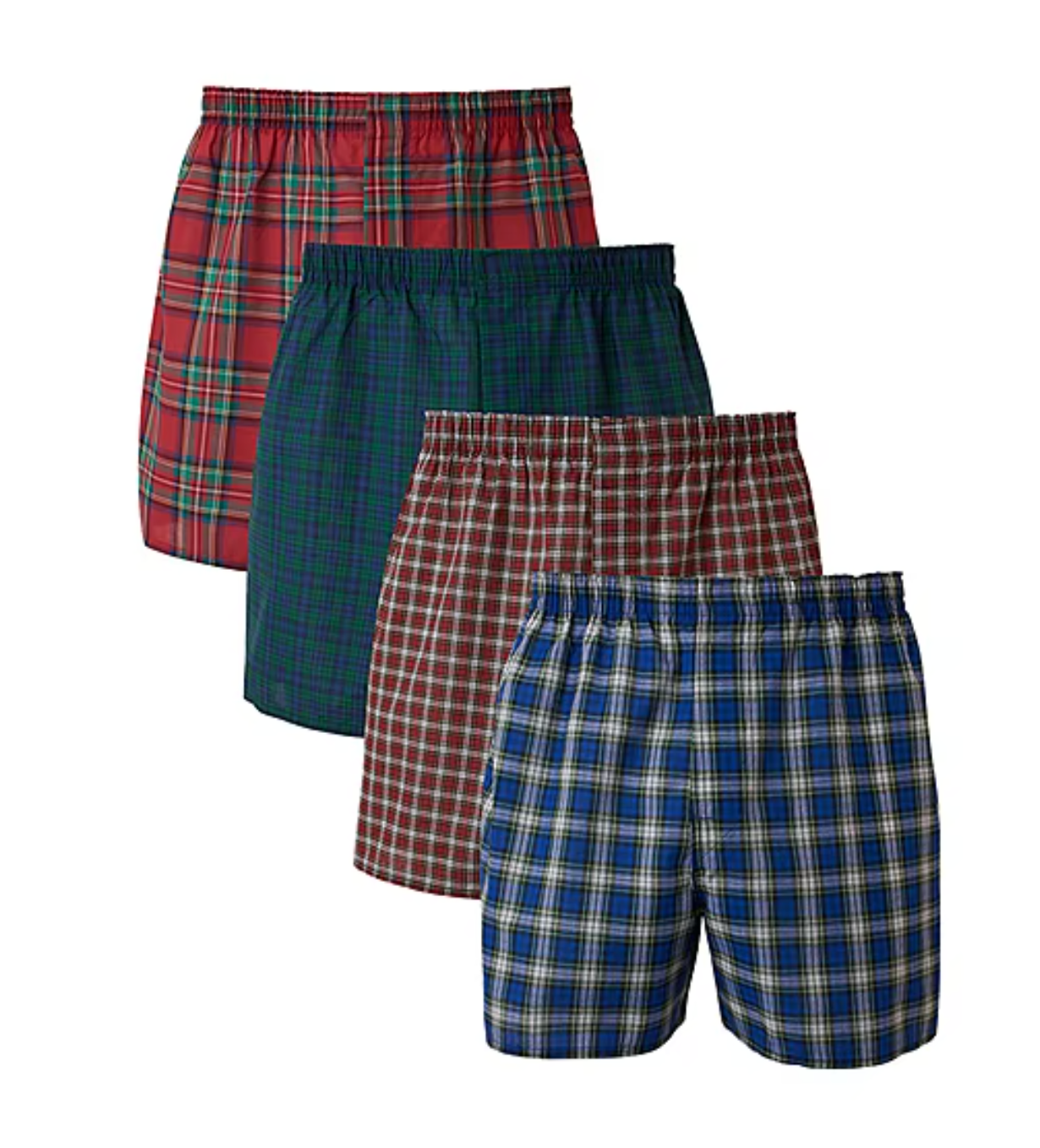 Hanes L69405 Mens 4 pack tartan Boxers Plaid | eBay Australia