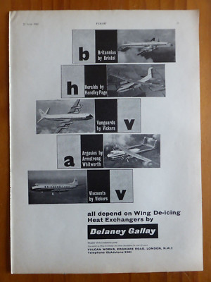 6/61 PUB DELANEY GALLAY WING DE-ICING HEAT EXCHANGER HERALD VISCOUNT ...