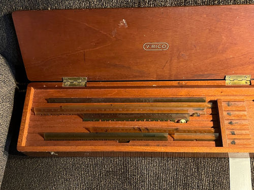 VINTAGE - WRICO LETTERING TEMPLATES IN A BEAUTIFUL WOODEN BOX | eBay