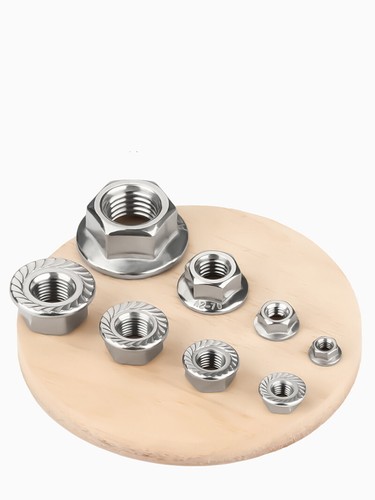 Reverse Left Hand Thread M4-M12 304 Stainless Steel Hex Serrated Lock ...