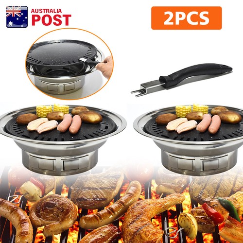 2pc Portable Korean Style BBQ Grill Table Charcoal Camping Outdoor ...