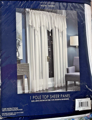 JCP, Queen Street New York Farmington Ivory, Sheer Panel, 52"x95", NIP ...