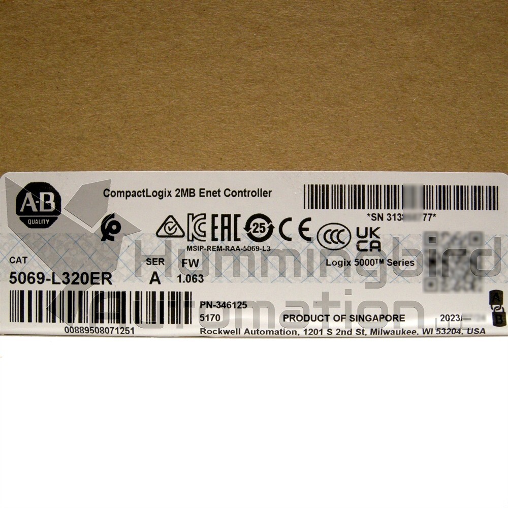 Allen-Bradley 5069-L320ER CompactLogix 2MB Enet Controller for sale ...