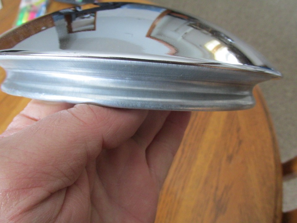 1940'S-50'S baby moon Hub Caps for wheels w/ clips & inner nubs 8 1/8 ...