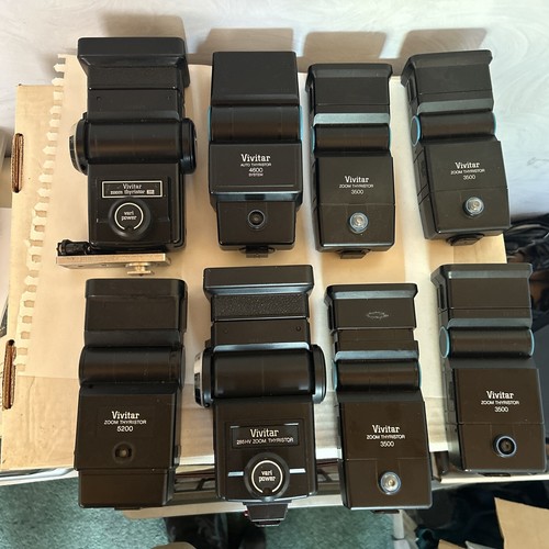 Lot Of 8, Vivitar flashes 3500, 285 Hv, 5200, 4600 | eBay