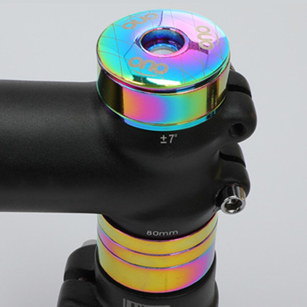 OUO Mountain Bike Headset Bowl Cover Ultralight Stem Top Caps (Colorful ...