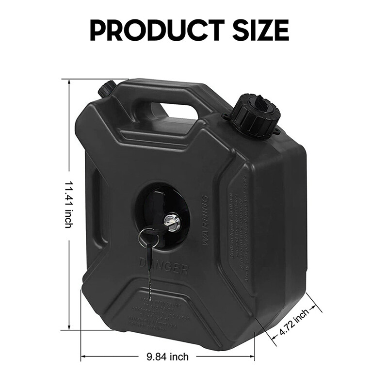 5L Gas Fuel Tank Gas Can Oil Storage Can For ATV UTV Gokart Motorcycle ...