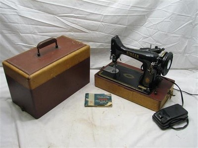Singer Model 99 Portable Sewing Machine w/Case/Manual 1954 99K | eBay