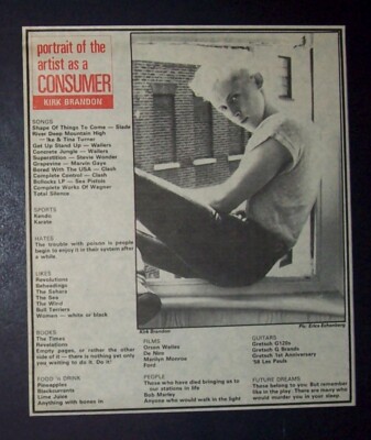 Kirk Brandon (Theatre of Hate, Spear of Destiny) 1982 UK Mini Interview ...