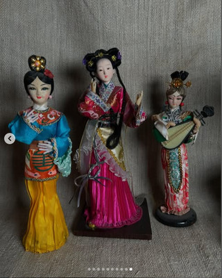 These authentic Chinese-style decorative dolls are a stylish addition ...
