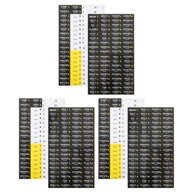 3 Sets Breaker Panel Labels, Electrical Box Catalog Labels & Number ...