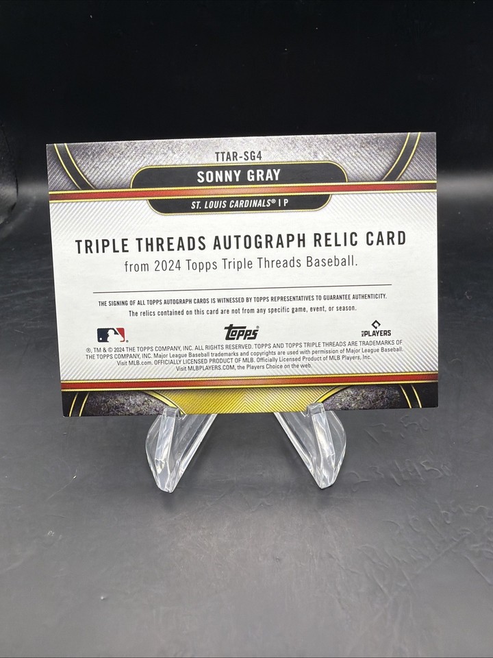 2024 Topps Triple Threads Sonny Gray Emerald Jersey Relic Auto #17/18 ...