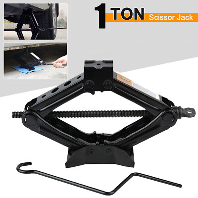 1 Ton Scissor Jack Car Garage Tire Wheel Lug Handle Crank Tool Tire ...