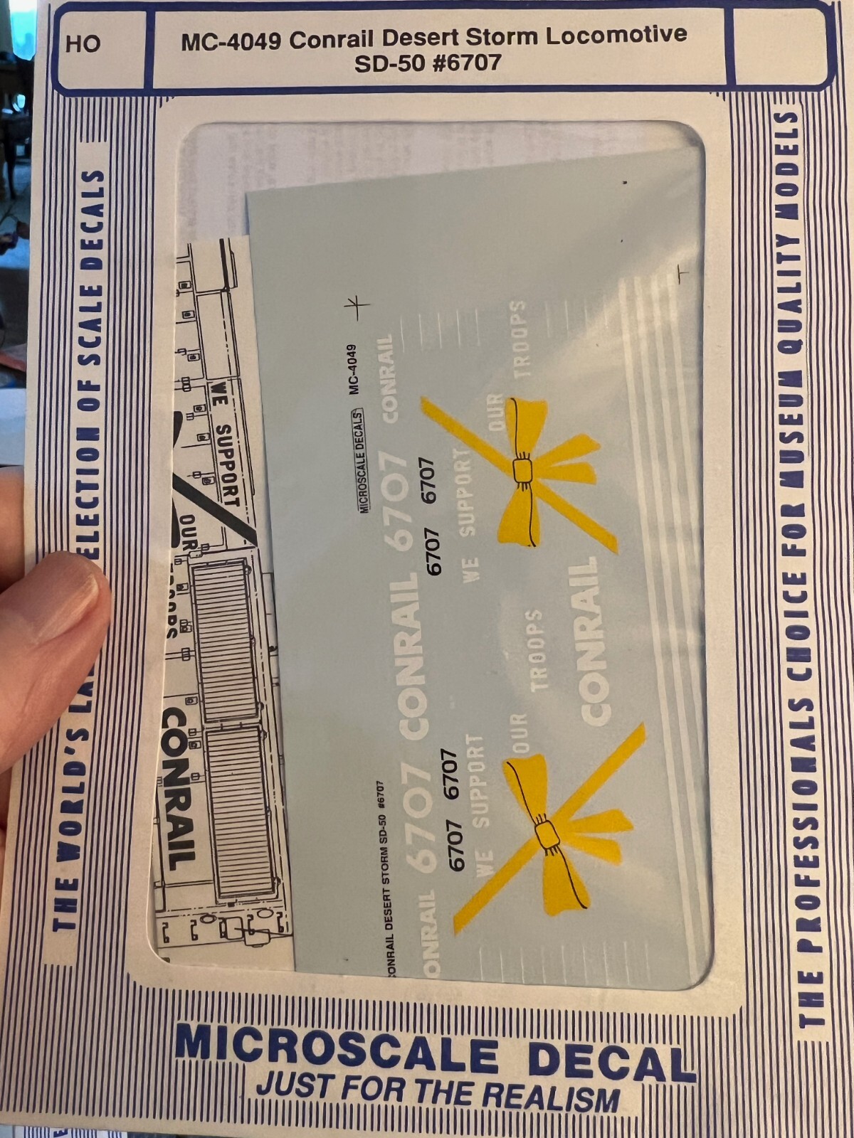 Microscale Decals - # MC-4049 Conrail Desert Storm SD-50 #6707 sealed ...