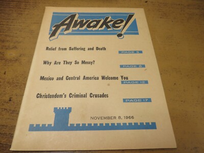 Awake Magazine Watchtower November 8 1966 | eBay