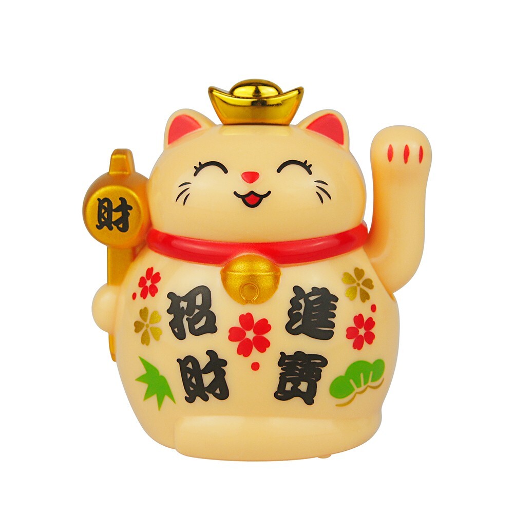 Japanese Solar Powered Automatic Lucky Cat Car Decoration Wealthy ...