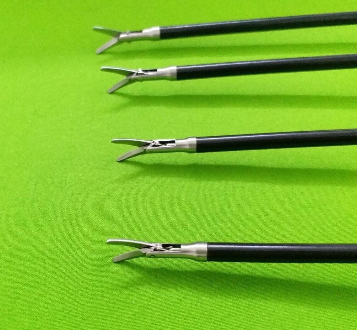 4pc Laparoscopic Micro Scissor 5mmx330mm Endoscopy Reusable Surgical ...