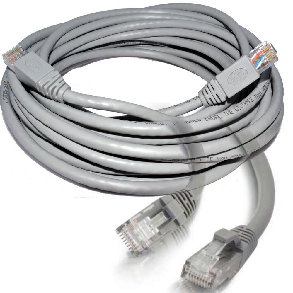 20M METER ETHERNET CABLE RJ45 NETWORK LEAD PREMIUM CAT5E Grey | eBay