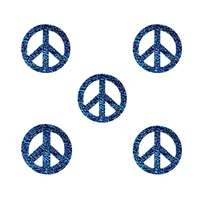 Glitter Peace Sign