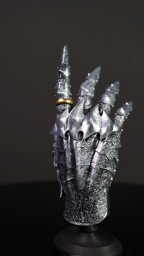 Hand of dark lord Sauron, With Real Metal Ring, 3d printed Sauron glove ...