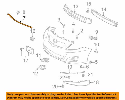 53395-12050 Toyota Seal, hood to front end panel 5339512050, New ...