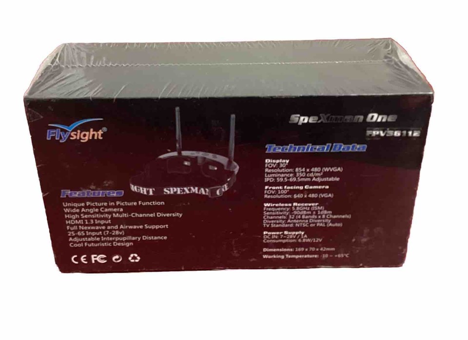 Flysight Spexman One 5.8GHz FPV Diversity Goggles | eBay