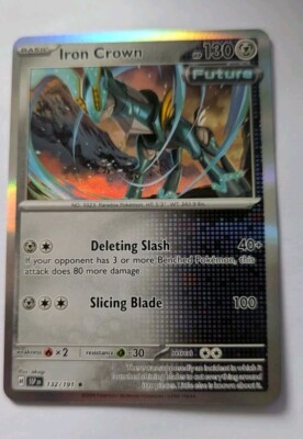 Iron Crown #132/191 Surging Sparks Reverse Holo Rare Pokemon TCG Card ...
