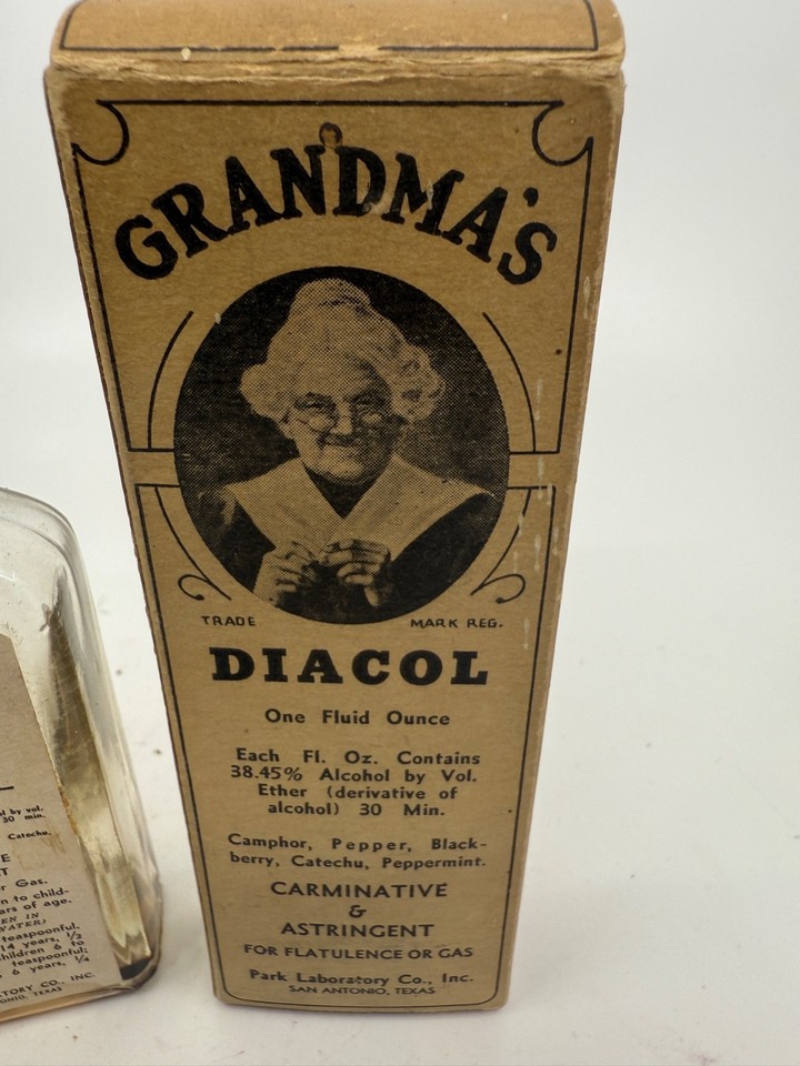 GRANDMA'S DIACOL ETHER SAN ANTONIO TX TEXAS QUACK MEDICINE ANTIQUE ...