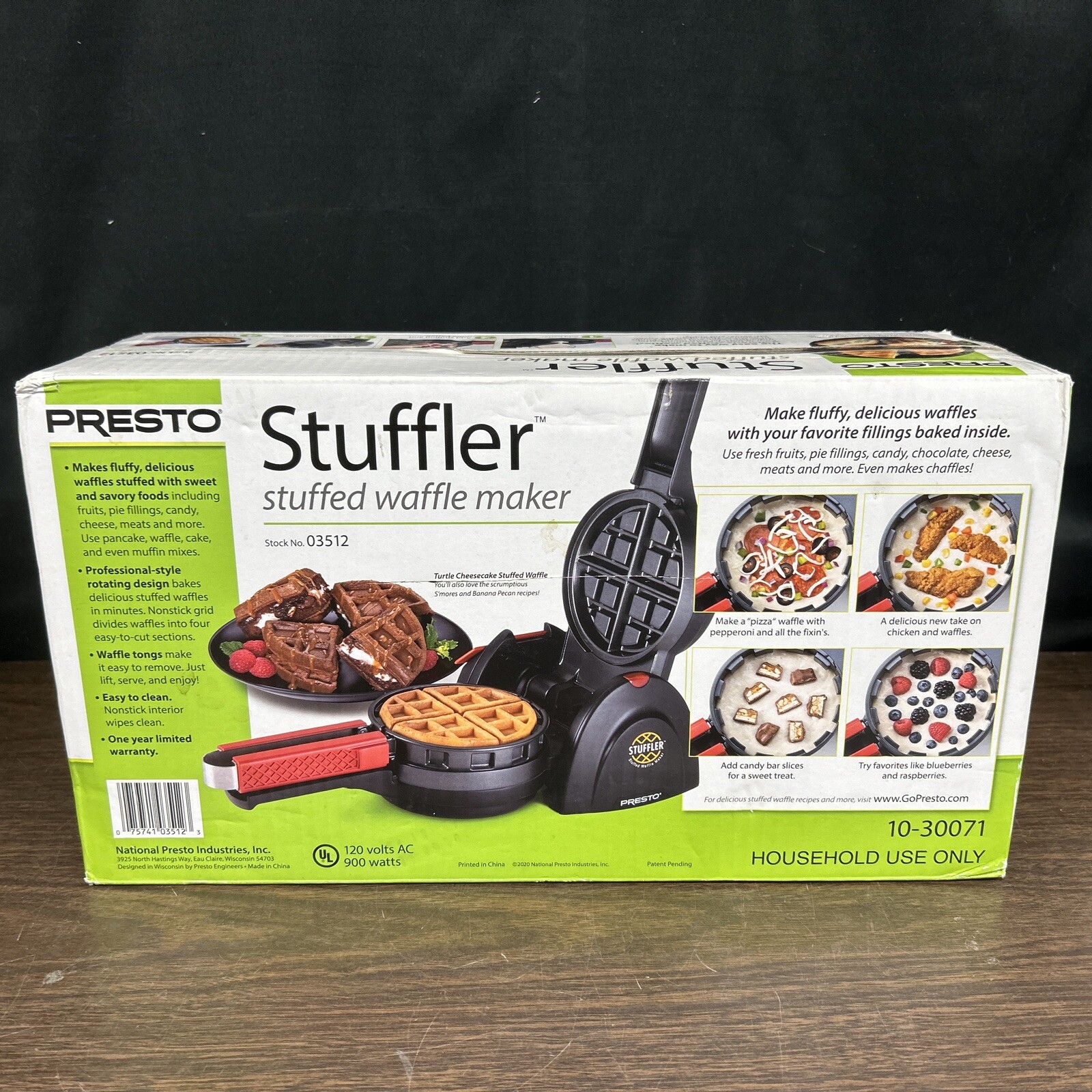 Presto 03512 Stuffler Stuffed Waffle Maker Belgian for sale online | eBay