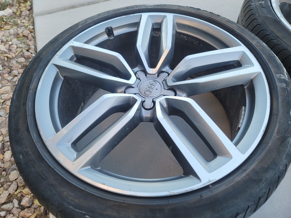 4) Used Audi SQ5 Grey Machined 21" Factory OEM Wheels Rims 2014-2017 ...