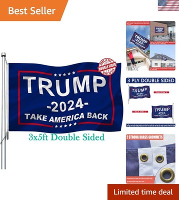 Durable Outdoor Trump 2024 Flag - 3x5 Double-Sided with Heavy Duty ...