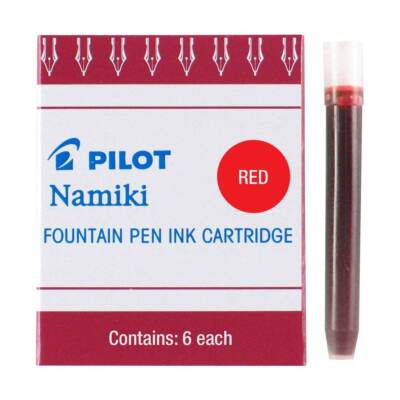 Pilot Namiki IC50 Fountain Pen Ink Cartridge, Red, 6 Cartridges per ...