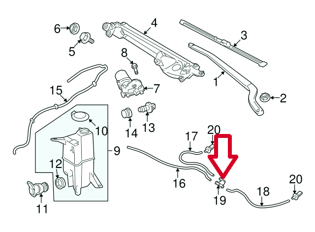 FITS: 14 - 19 TOYOTA COROLLA WINDSHIELD WASHER FLUID CHECK VALVE OEM ...