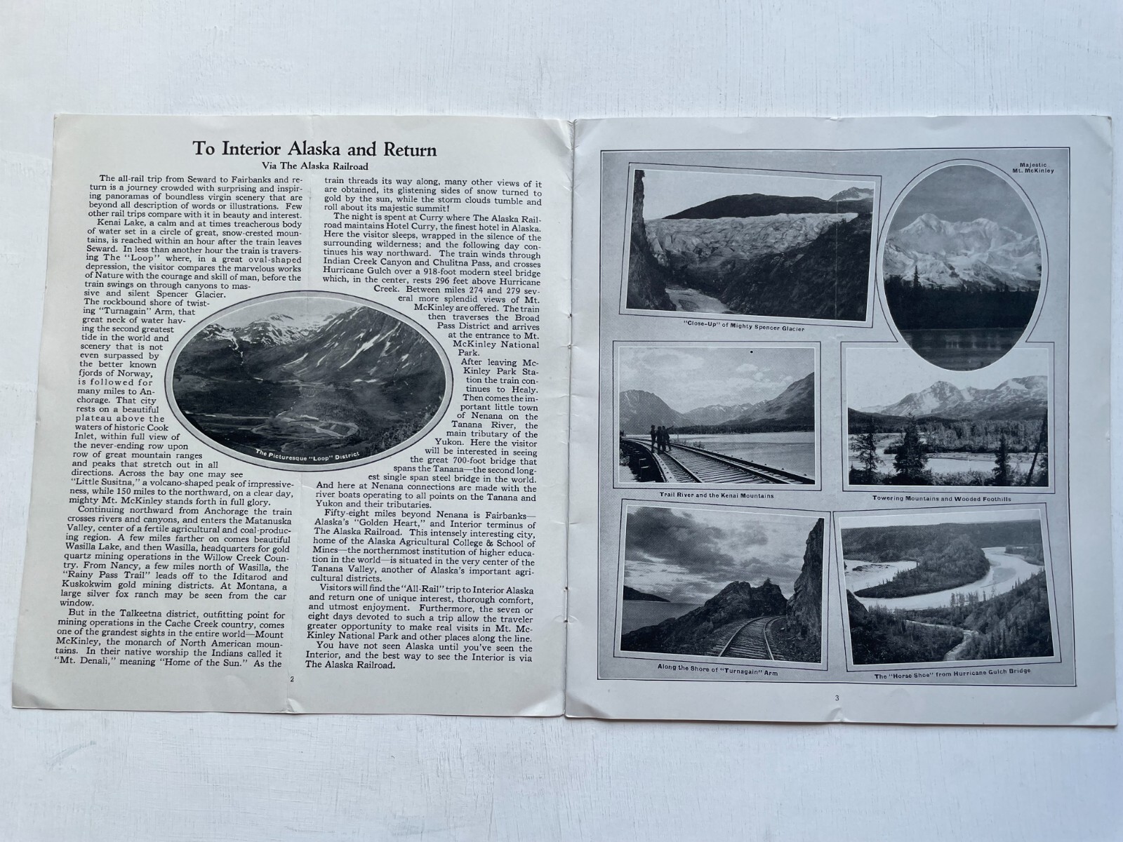 1931 Alaska Travel Brochure- By Alaska Railroad- Great Double Cover ...