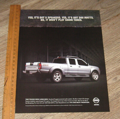 Nissan Truck AD 2002 Frontier original ONE magazine page advertisement ...
