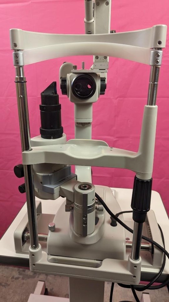 Topcon SL-D4 Slit Lamp w Reichert CT210 Tonometer on Power Lift Table ...