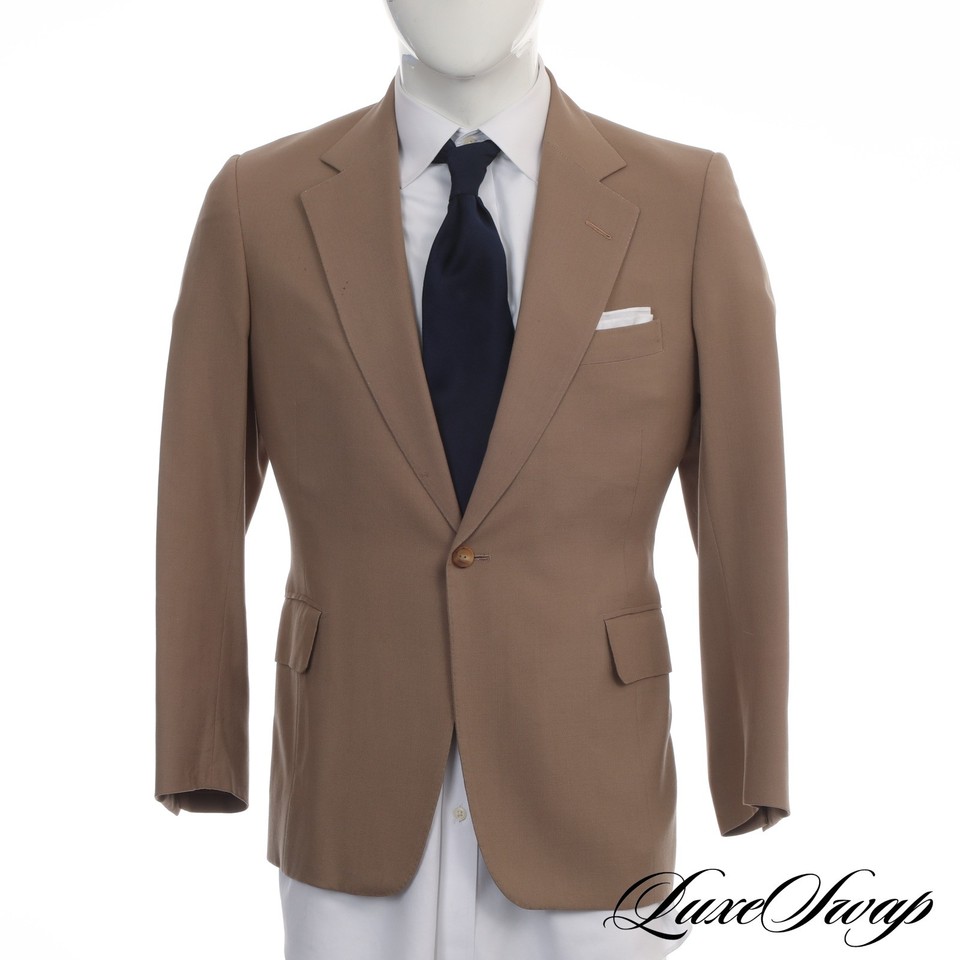 Henry Poole Savile Row England Bespoke 2002 Coffee Brown Tonik Blazer ...