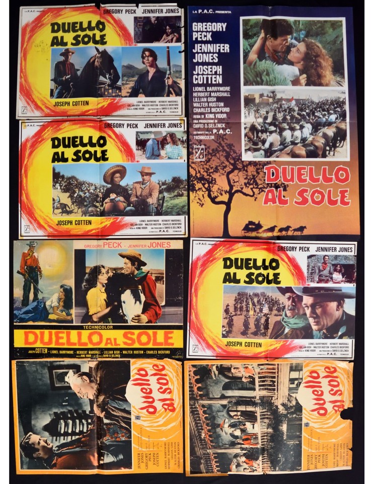 Photo Cards Duello Al Sole Gregory Peck Joseph Cotten Jennifer Jones ...