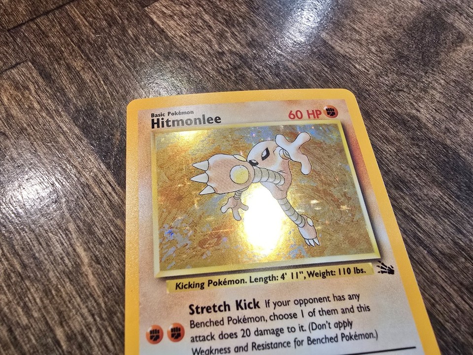 Pokemon Hitmonlee Vintage Holo Trading Card 7/62 | eBay