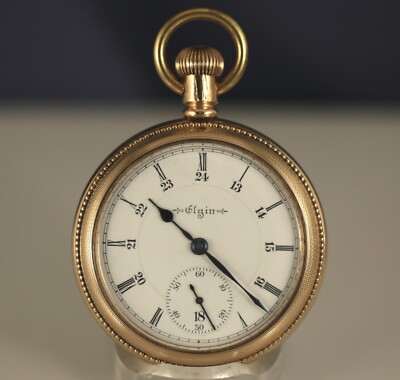 Scarce 18s Elgin Model 8, Gr385, 17 JEWEL B. W. RAYMOND POCKET WATCH ...