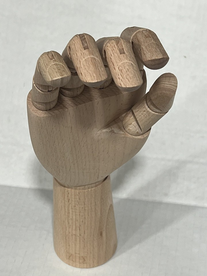 Wooden Hand Model Posable Drawing Mannequin Wood Flexible Moveable ...