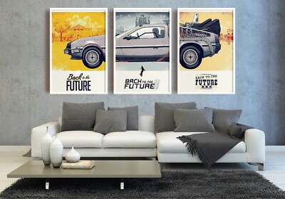 Back to the Future Set Vintage 90s Adventure Comedy Movie Poster Art ...