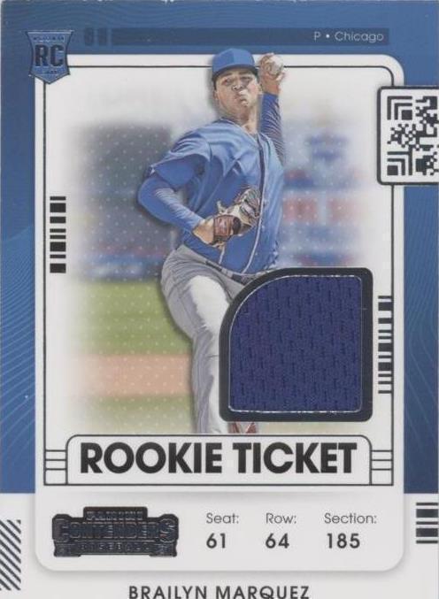 2021 Panini Contenders - Rookie Ticket Jersey Brailyn Marquez #RTJ-BM ...